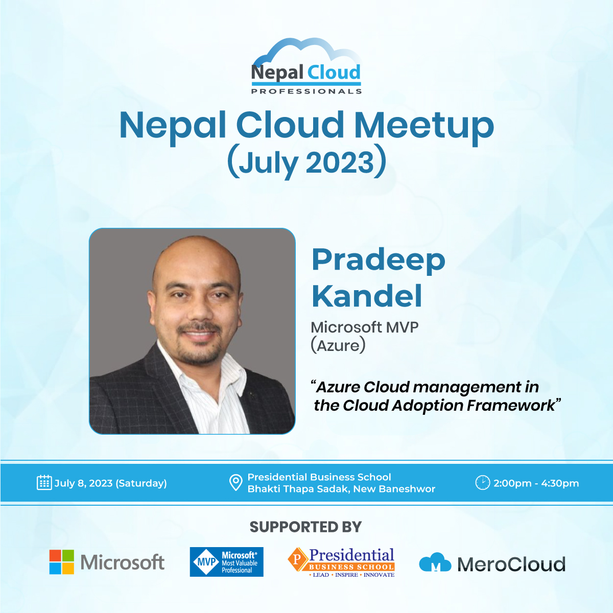 Nepal Cloud Professionals on Twitter: "Join us in-person tomorrow at #NepalCloudPro Meetup- July ...