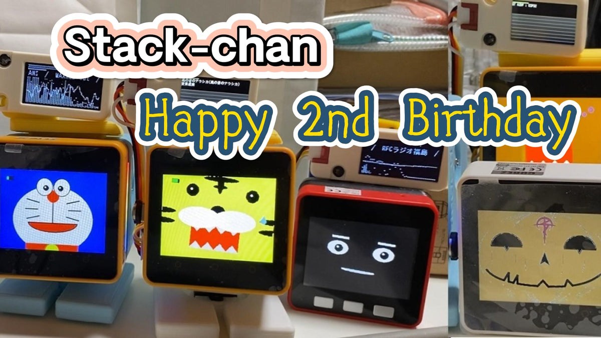 M5Stack on Twitter: "Happy 2nd birthday to Stack-chan! 🎂 Thanks to Shinya Ishikawa for creating ...