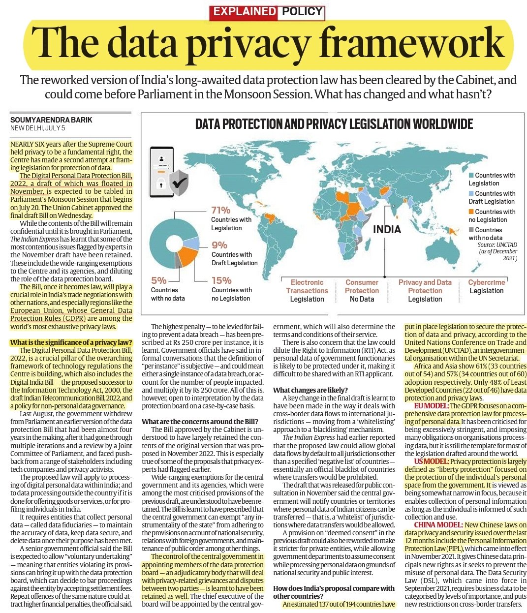 Upsc Civil Services Exam on Twitter: "The data privacy framework Source: Indian Express Mains GS ...