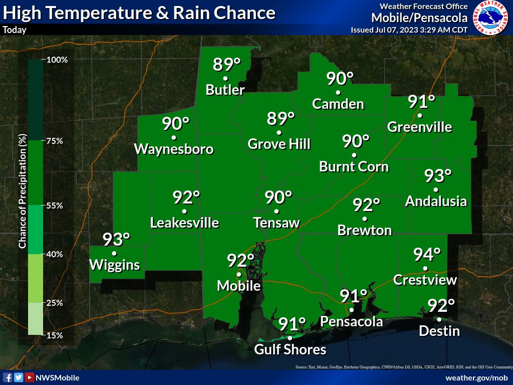 Nws Mobile On Twitter You Know Its Summer When The Forecast Sounds
