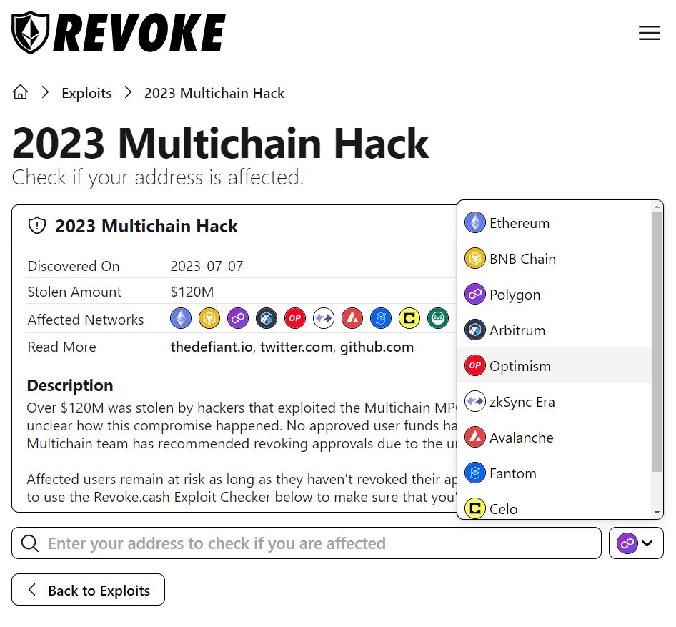 CryptoDuck 🔴 on Twitter: "ล่าสุด @RevokeCash ออก tools สำหรับเอาไว้ check & revoke ...