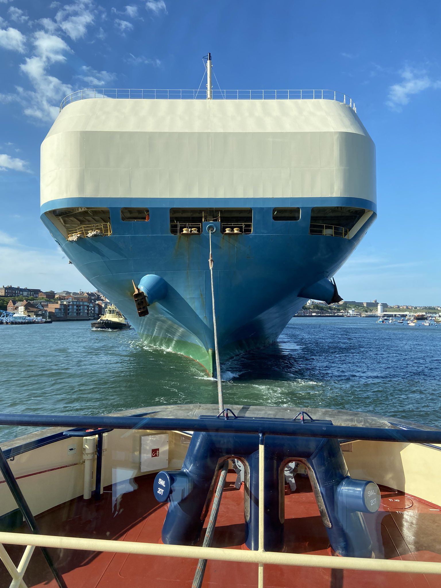 Ross on Twitter: "Emerald Ace into port this evening. Wonder if the navel architect was having a ...