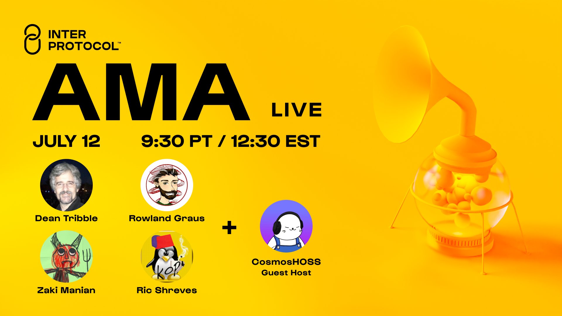 Inter Protocol on Twitter: "Join @zmanian @DeanTribble & the @cosmos community as they discuss ...