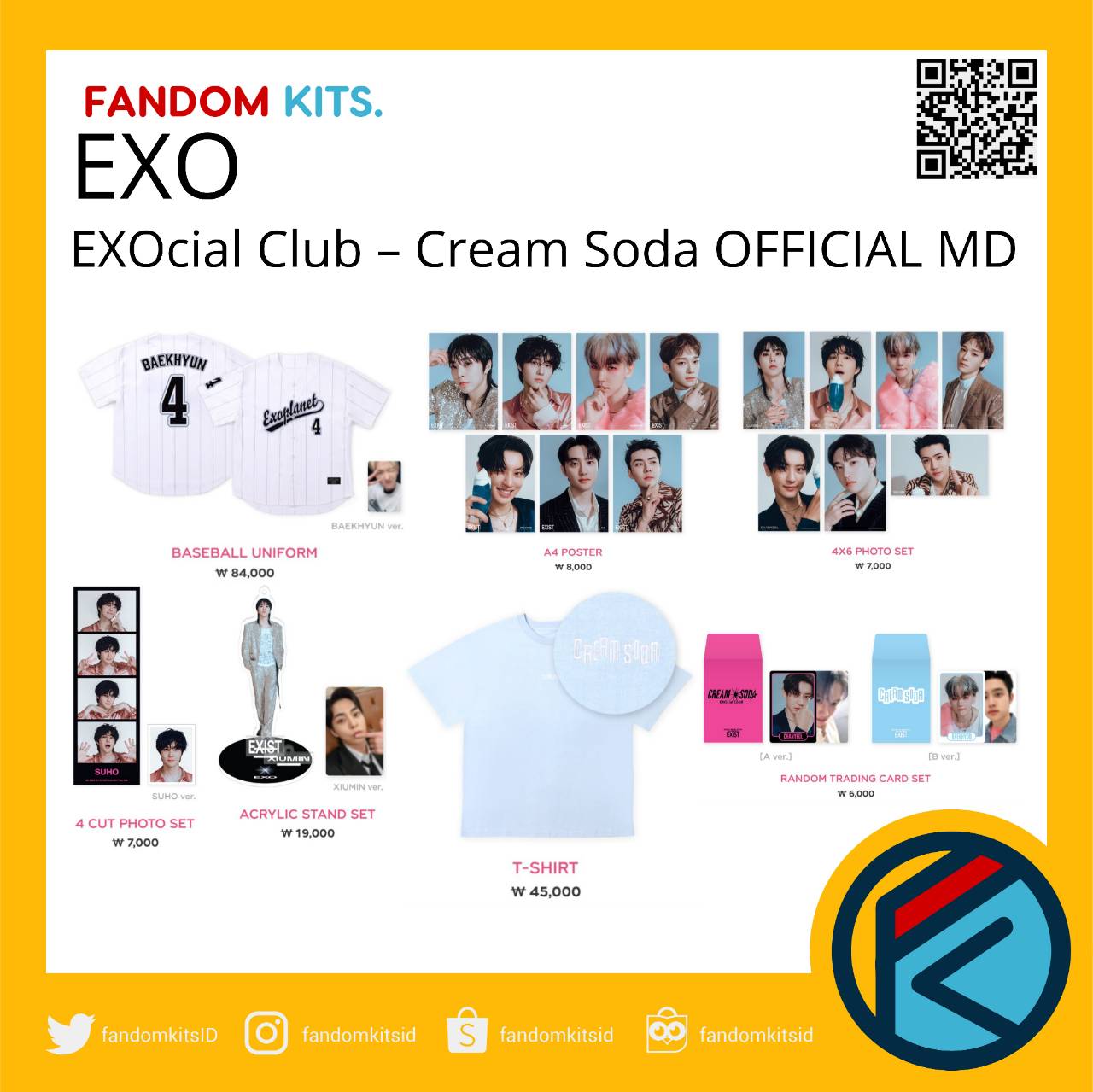 FANDOM KITS | PO & Personal Order on Twitter: "[#FandomKitsID_PreOrder] EXO EXOcial Club Cream ...