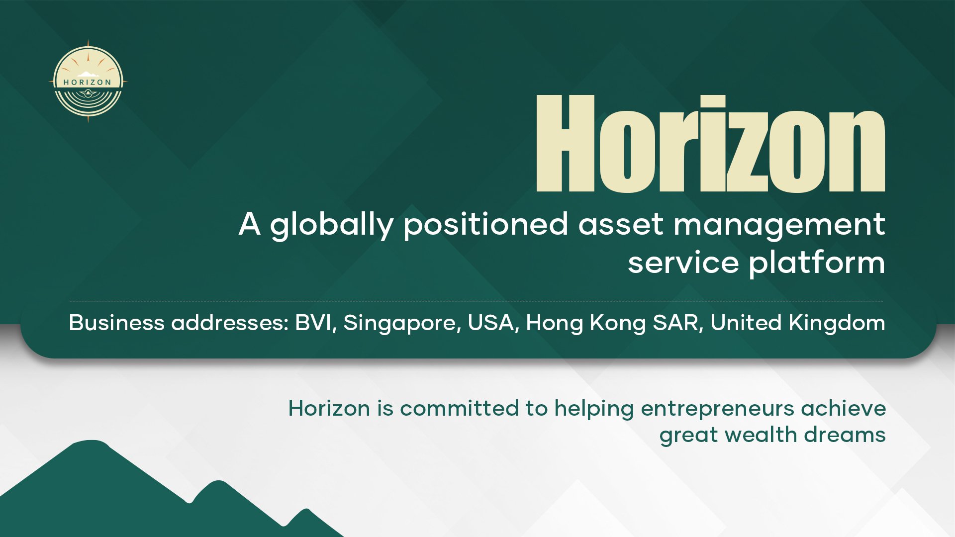 Horizon Wealth on Twitter: "Welcome to Horizon, a globally positioned asset management platform ...