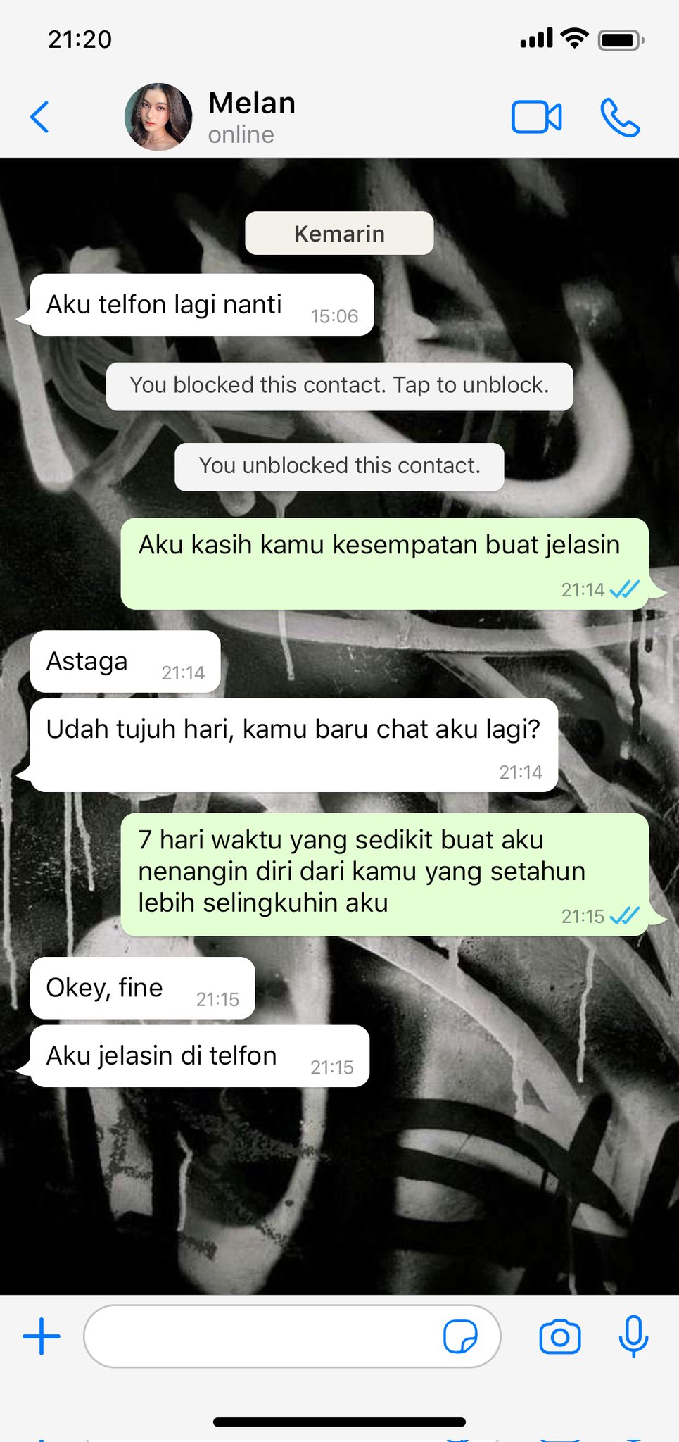 Yo 🕊️ on Twitter: "185 *Pas Dio blokir Melani itu kejadiannya 7 hari ...