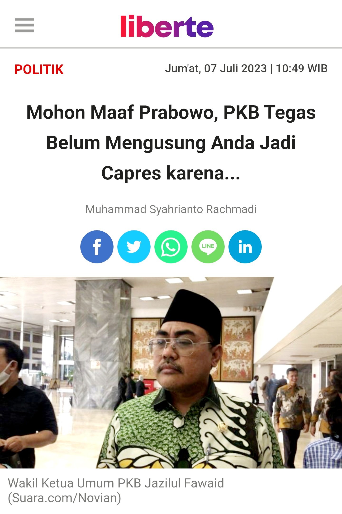 SHENO WIRANG™ | on Twitter: ""Mohon maaf Prabowo, PKB tegas belum mengusung Anda jadi Capres ...