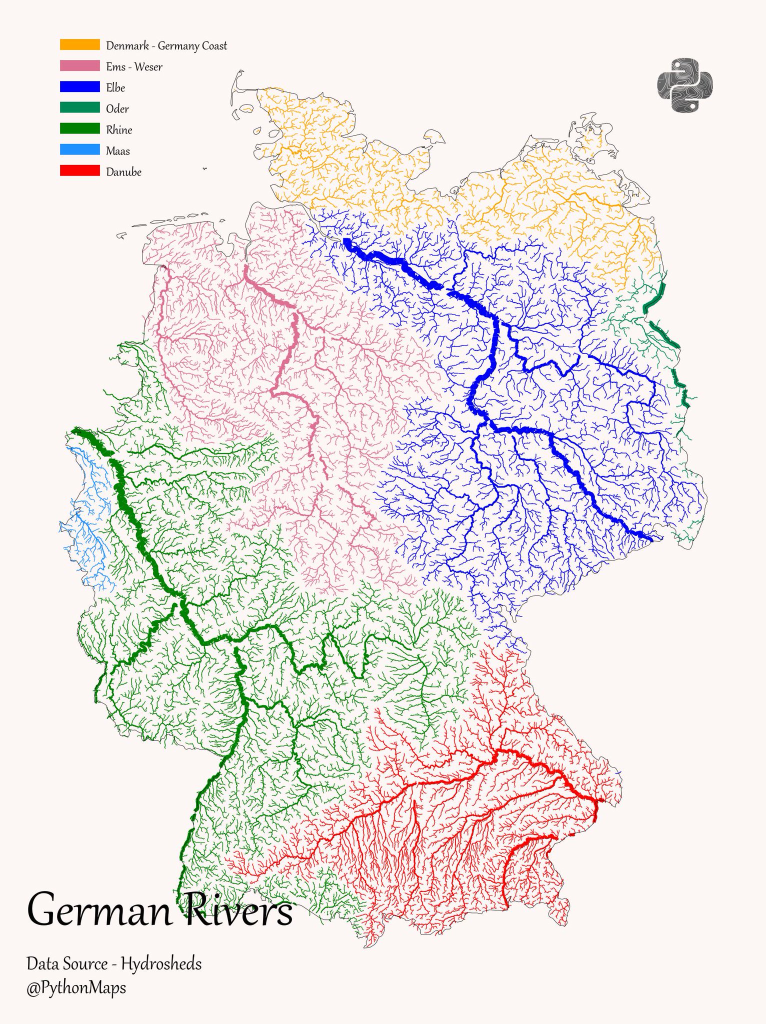 Source Of A River Map