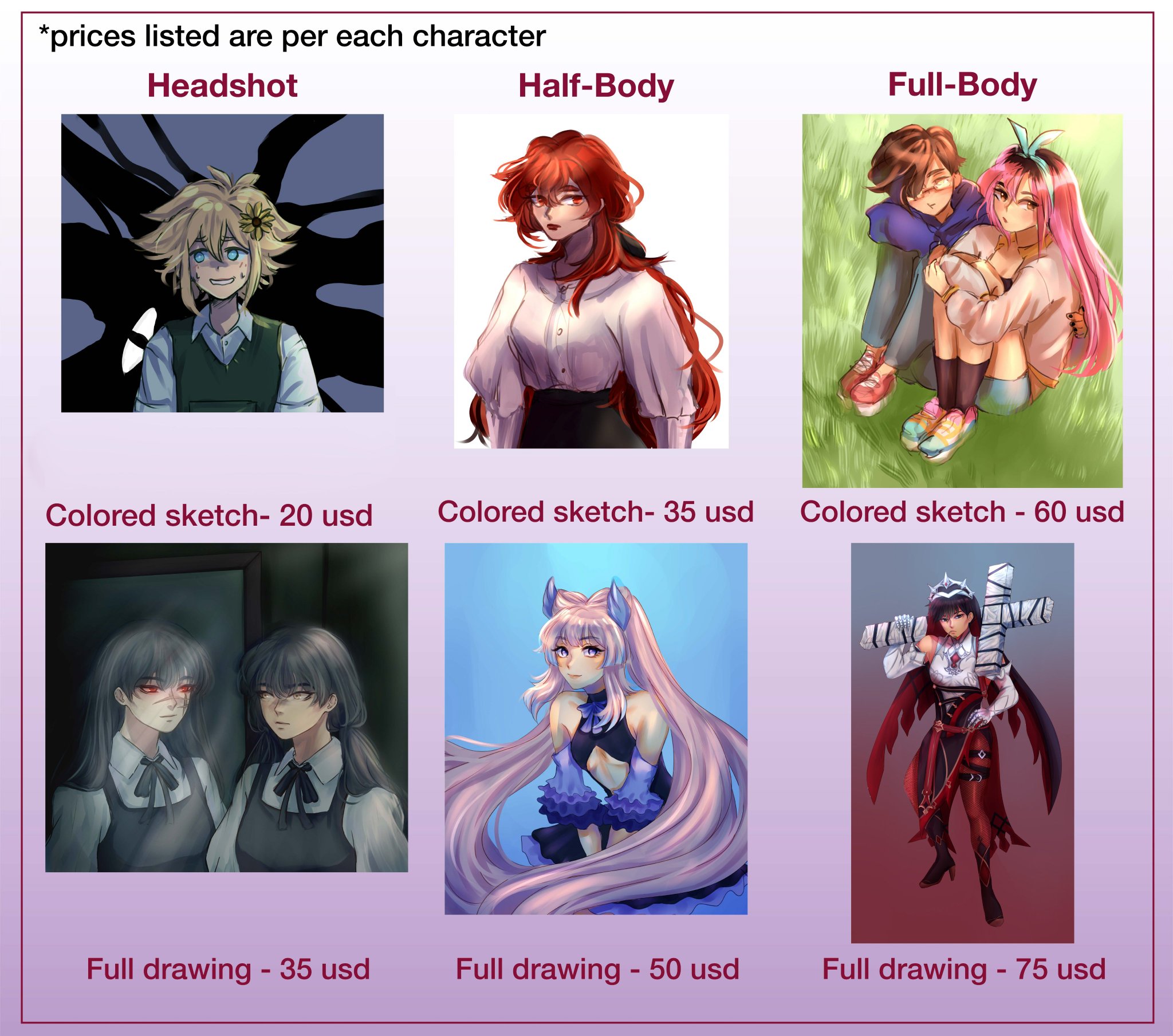 COMMISSIONS OPEN!! on Twitter: "I have like 2 followers but im broke as hell so im opening comms ...