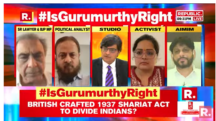 Republic on Twitter: "#IsGurumurthyRight | 1937 Shariat Act against ...