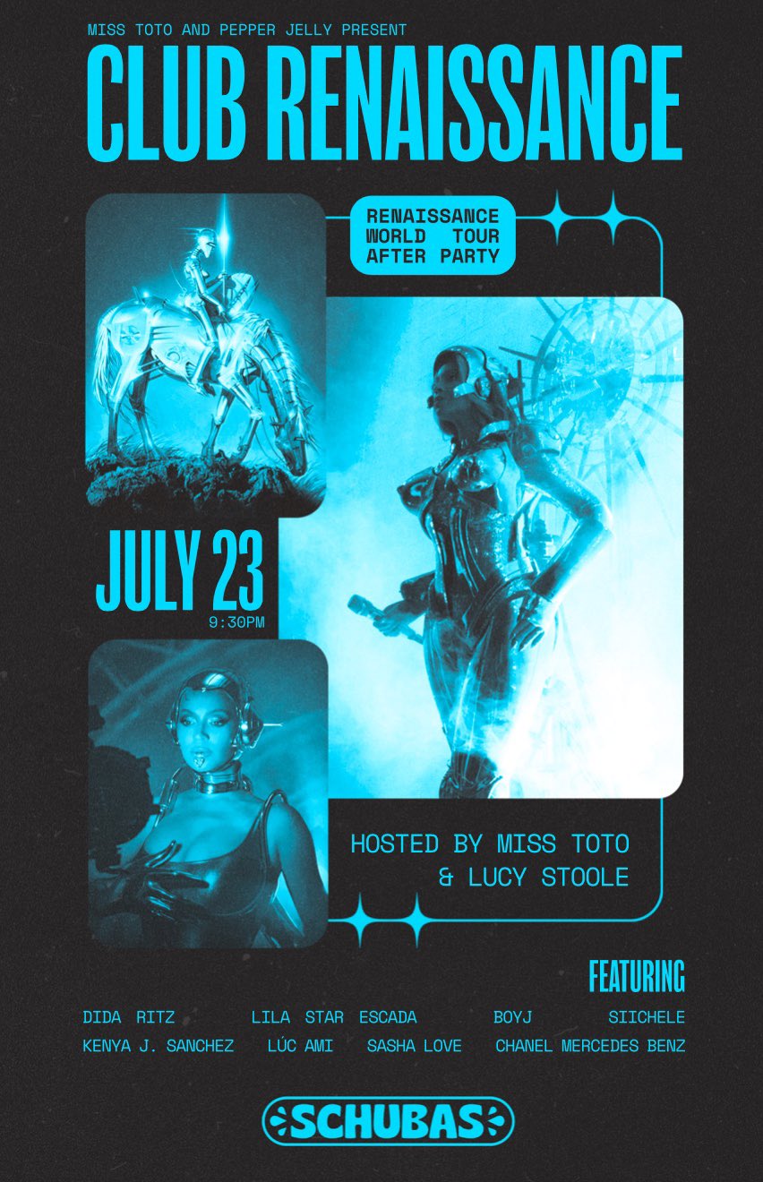 miss toto has a problem 🐝 on Twitter: "CLUB RENAISSANCE. 7/23 AFTER #RENAISSANCEWOLRDTOUR ...