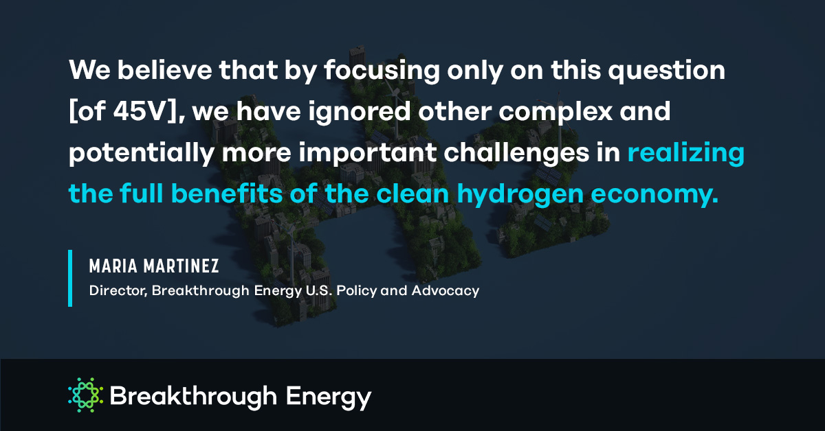 Breakthrough Energy on Twitter: "Key guidance on the new 45V clean hydrogen production tax ...