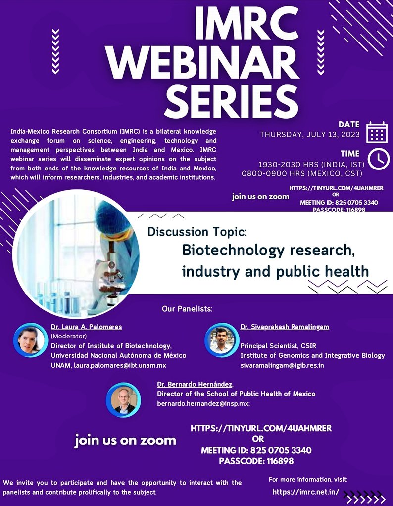 India in México on Twitter: "India-Mexico Research Consortium (IMRC) is coming back with another ...