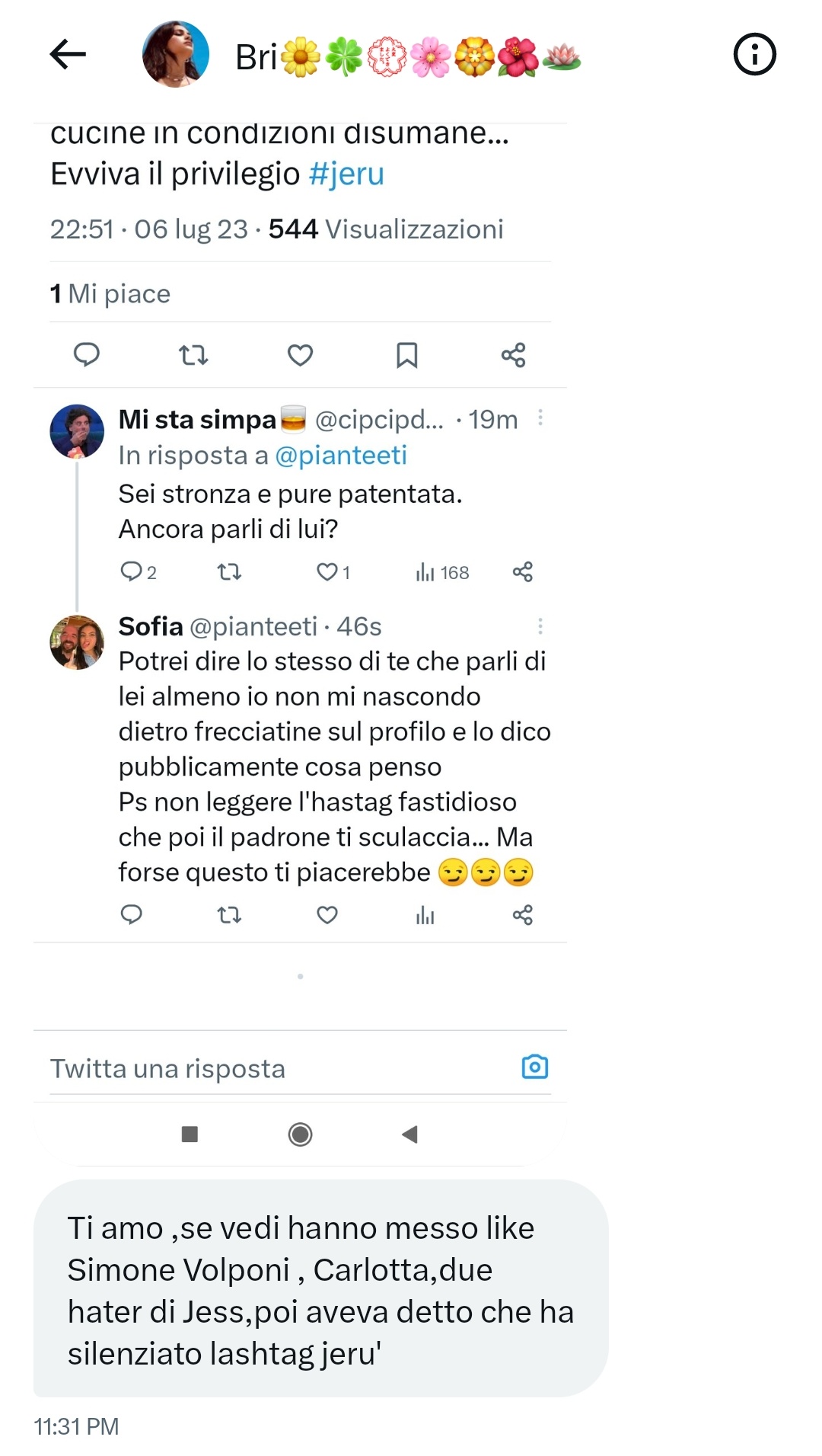 Sofia on Twitter: "@mokyna8 @Bri46233001 Peccato che poi in privato mi fomenta 🤡🤡🤡 https://t.co ...