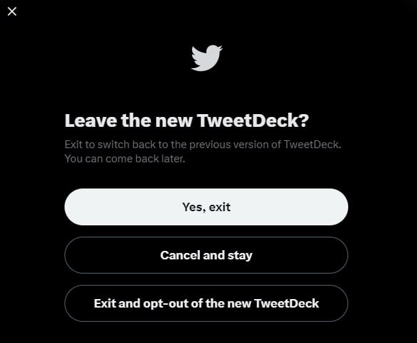 Michael Van Poppel On Twitter Good News Old Tweetdeck Is Back