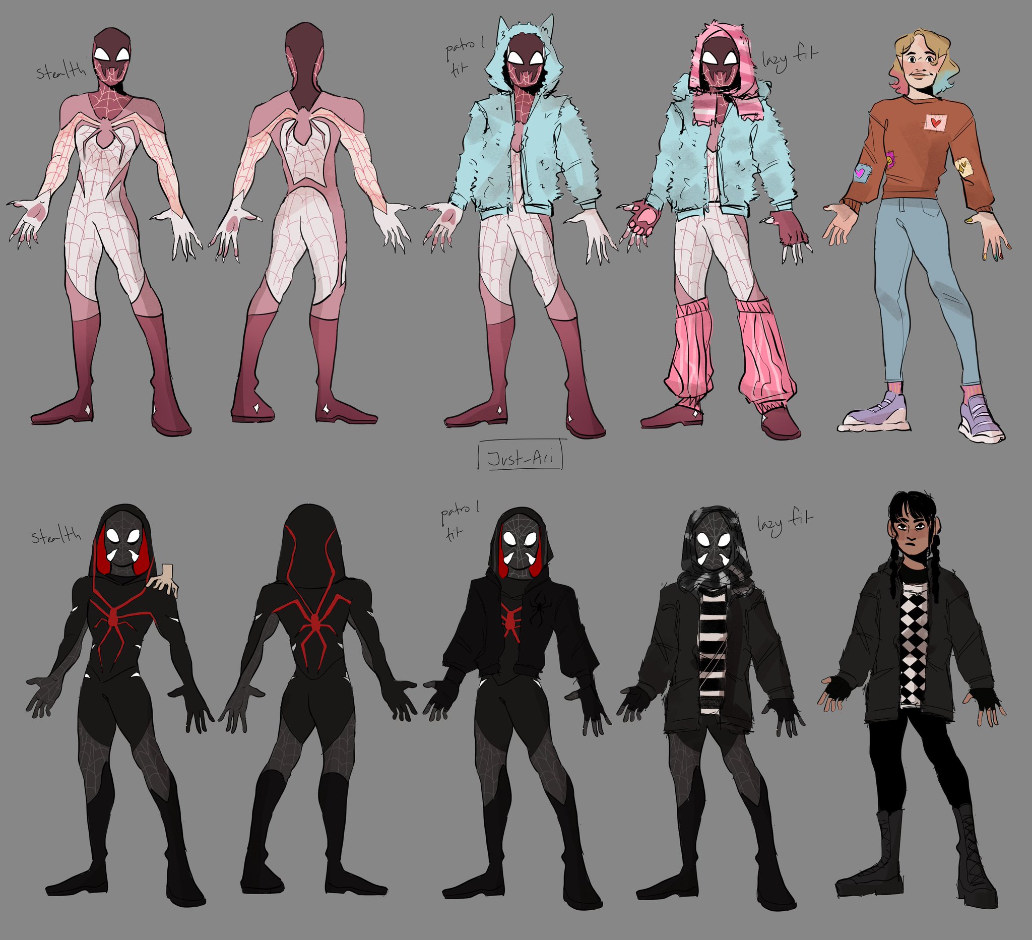 Ari COMMS OPEN (8/10) on Twitter: "here are the promised wenclair spidersona design!!! ill do ...