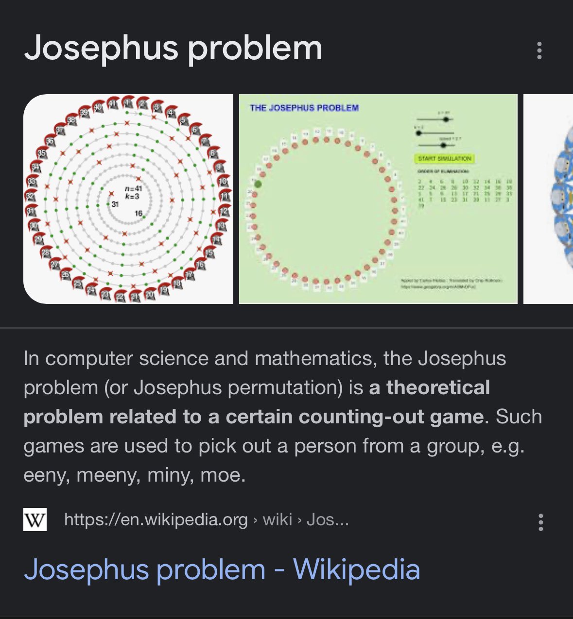 Ainun Najib on Twitter: "@dradnaksi ini istilahnya JOSEPHUS PROBLEM yang konsepnya orang/item ...