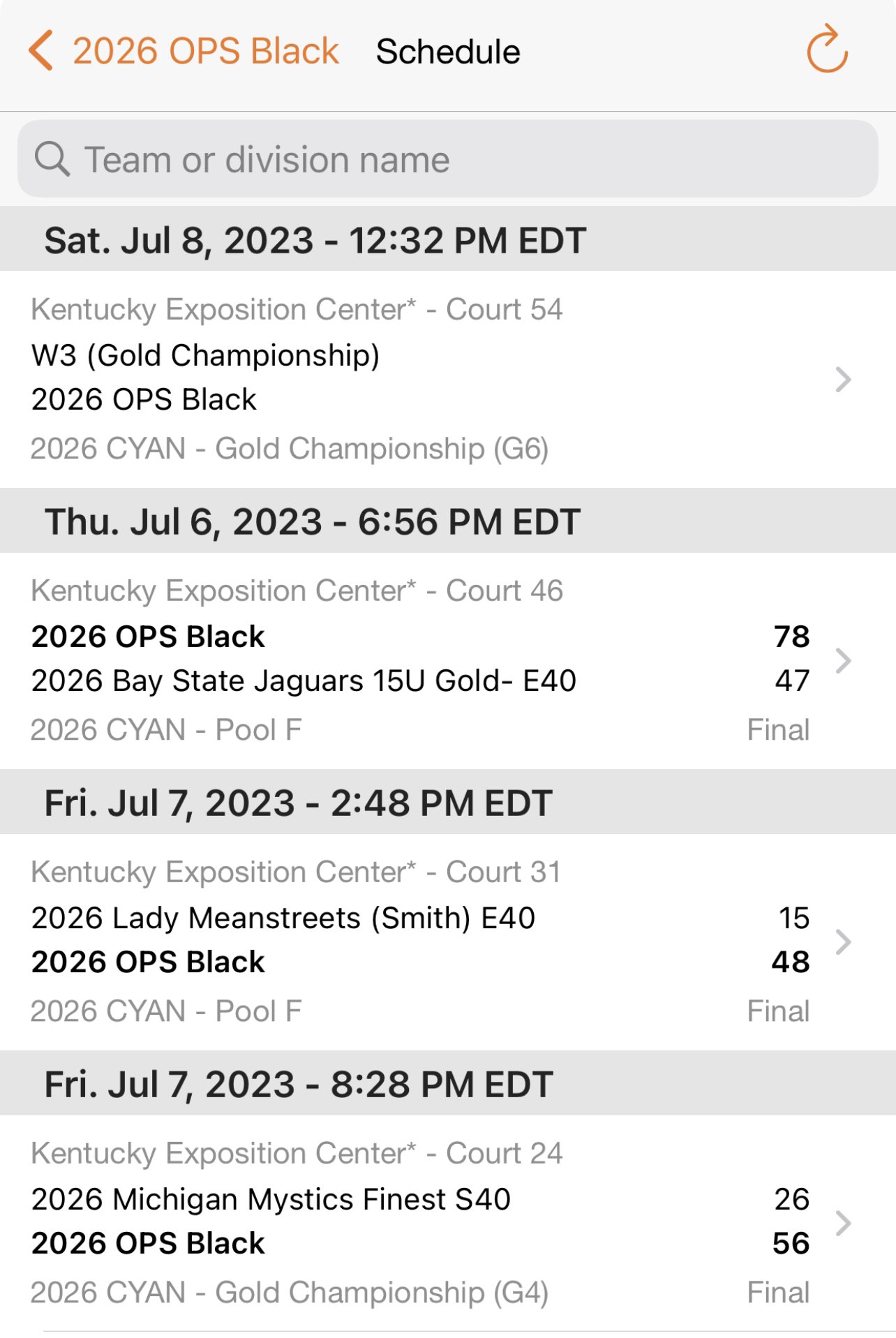 OPS 2026 Black on Twitter: "Next Game: 12:32pm Saturday, July 8th KEC Court #54 https://t.co ...