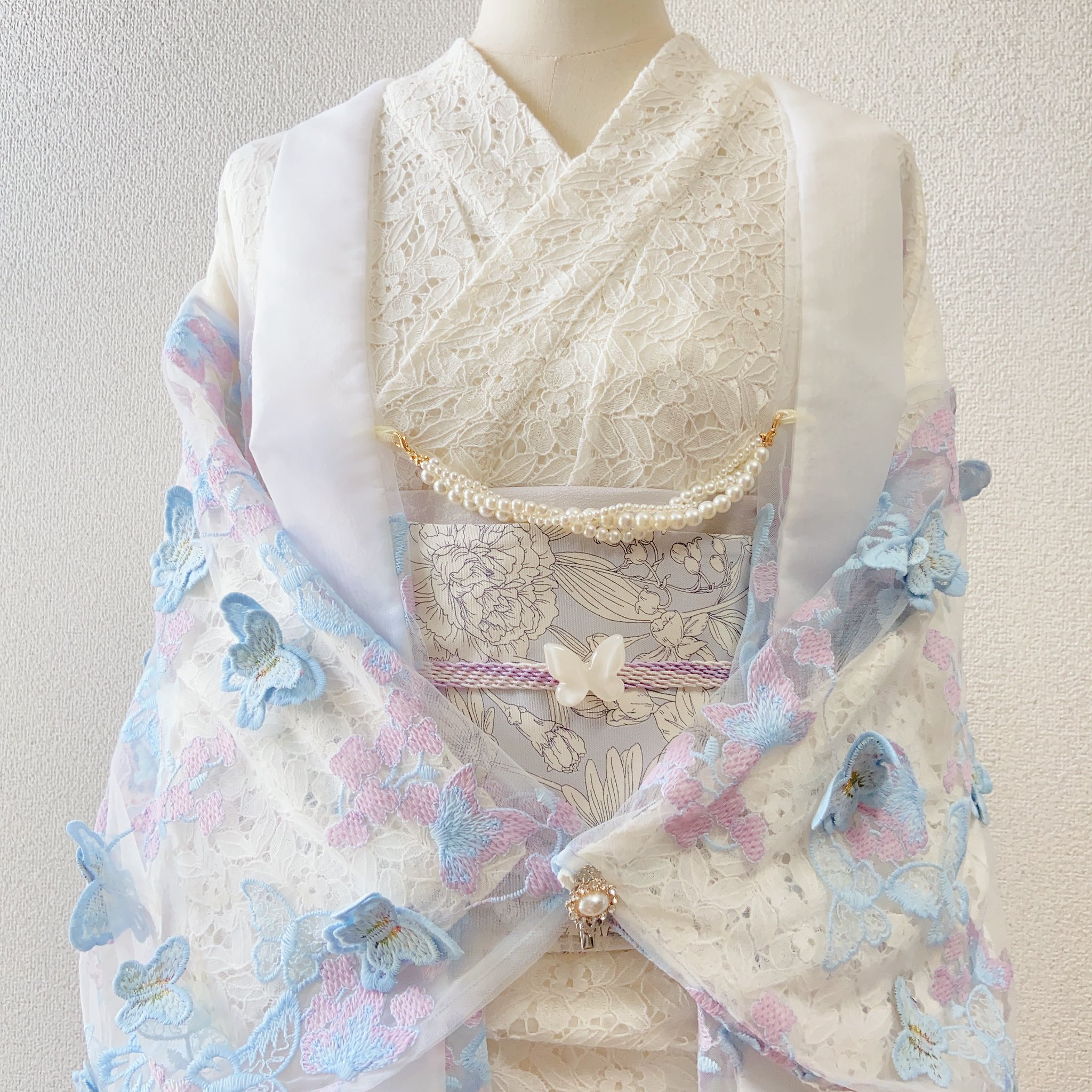 Cotona noco on Twitter: "本日もラフォーレ原宿にて#キモノアドレ8 はじまりました！！ パステルフラワーのチュール羽織 蝶々の羽織(ブルーイエロー、黒)は売り切れました ...