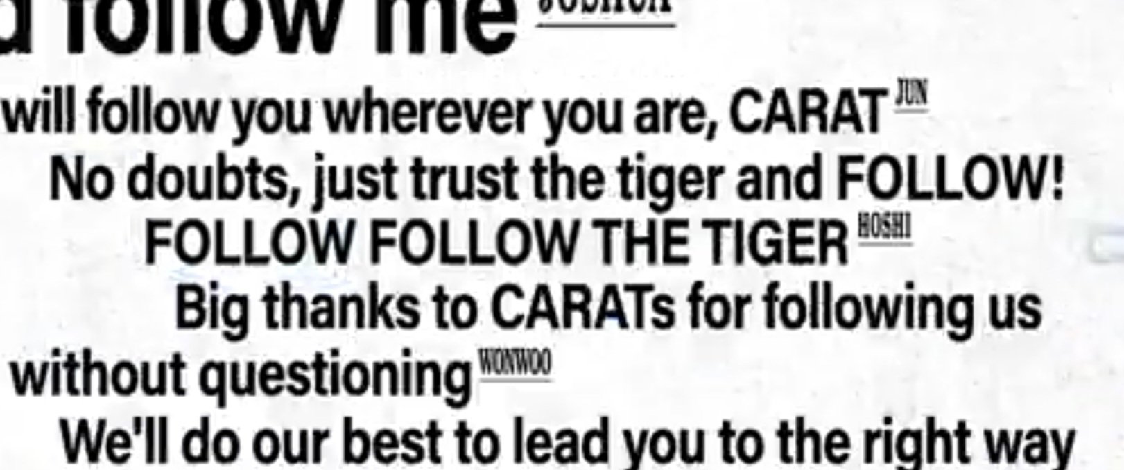 유영 on Twitter: "🐯 No doubts, just trust the tiger and FOLLOW! FOLLOW ...