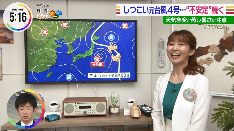 tvmaniaZERO on Twitter: "2022/07/08 #thetime_tbs 気象予報士 #山下佳織 さん クレーンゲームのシマエナガちゃんを紹介する #香川照之 さん ...