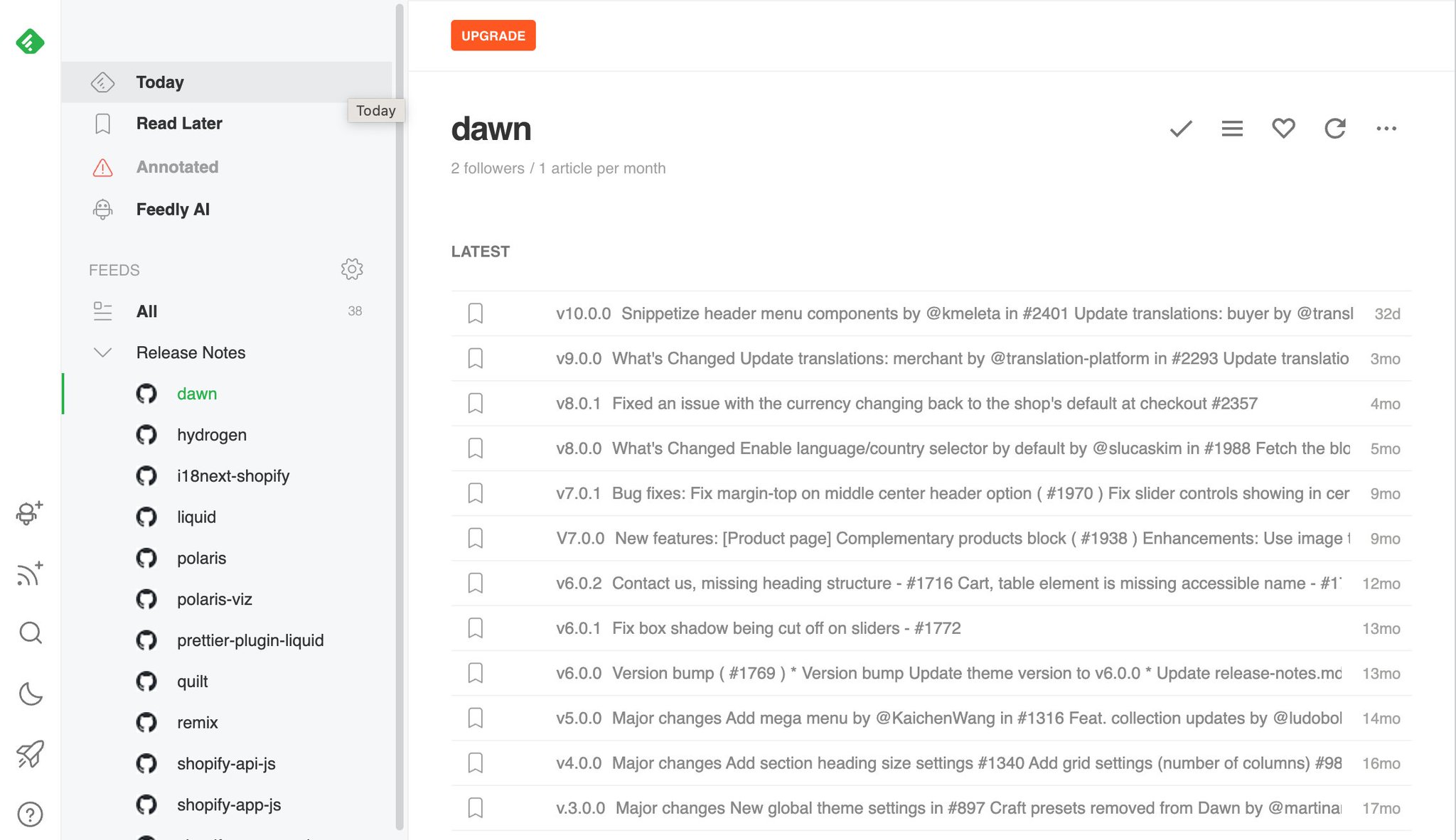 小笠原 京平 🐾 Tsun / Shopify アプリ開発 on Twitter: "日頃の情報収集はFeedlyを愛用してます。 ウォッチしておきたいGitHubリポジトリを登録すれば最新 ...