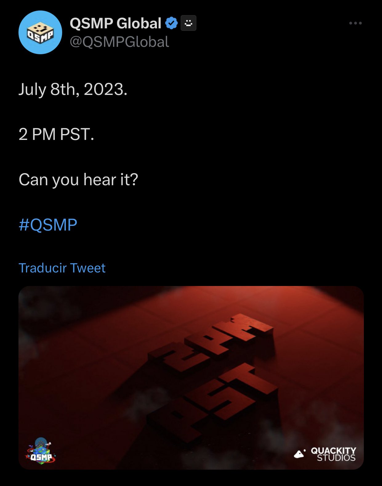 lany🌺QSMP on Twitter: "QSMP Global ya se pronunció y pregunta “Puedes escucharlo?” y quienes si ...