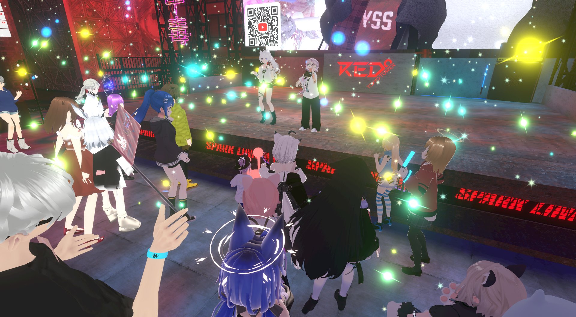 時祭イヴ🐰🥕💖/🏮🎀/🦄🌹 on Twitter: "ここもキラキラ(*'-') 美し！ #cluster #SPARKLINK #光線中毒 #真綿スピカ #プラスちゃんなう #VRスポーツ ...