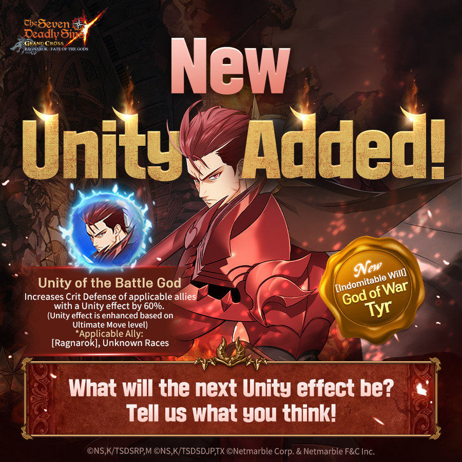 The Seven Deadly Sins: Grand Cross on Twitter: "🧵 New Unity Added! 🧵 [Indomitable Will] God of ...