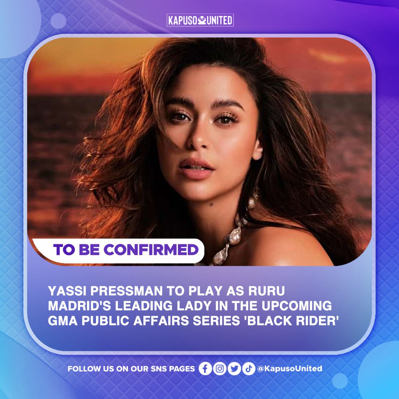 Kapuso United on Twitter: "TBC: Yassi Pressman to play as Ruru Madrid's leading lady in the ...