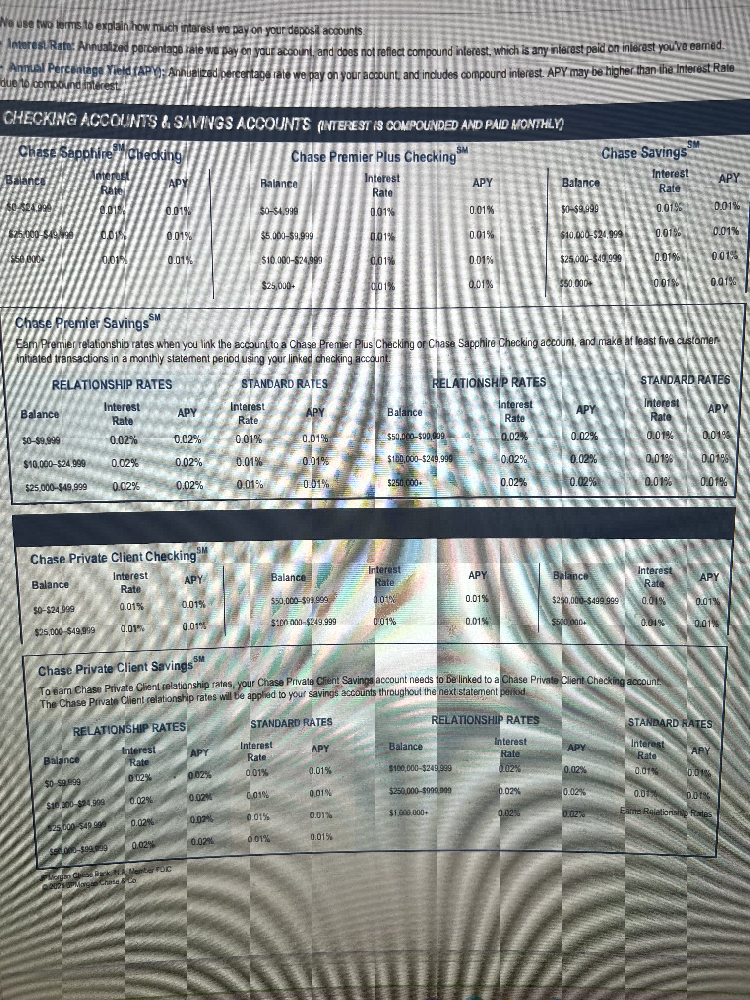 Michael Hagan on Twitter: "Look what Chase is paying on your basic checking and savings…paying ...