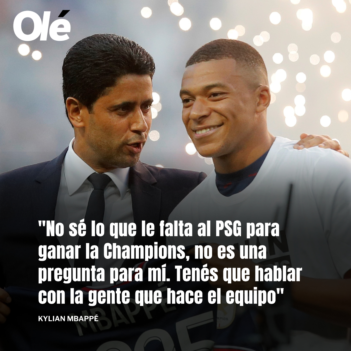 Diario Olé on Twitter: "A Mbappé le preguntaron qué le falta al PSG para ganar la Champions y ...