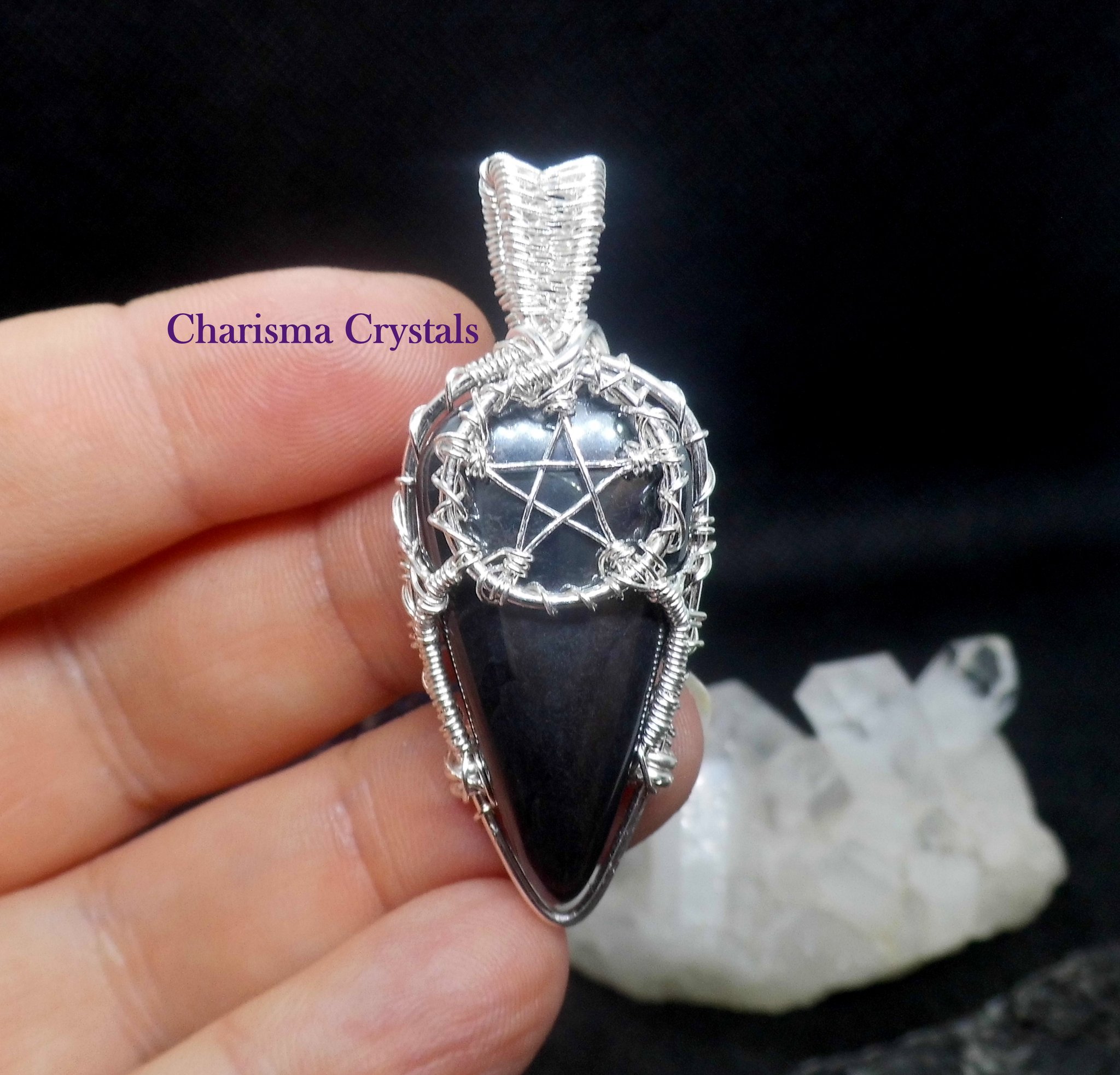 Charisma Crystals on Twitter: "A magical Hematite pentacle pendant 🖤 https://t.co/aR9ORzrUPM # ...