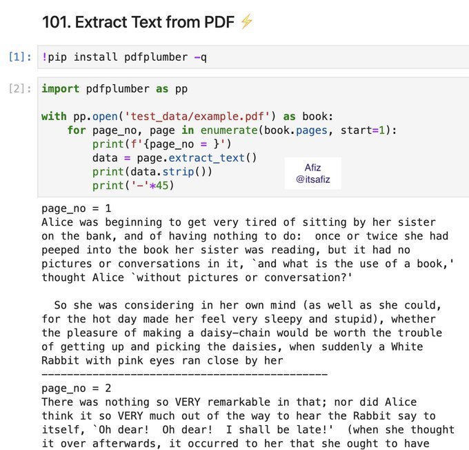 Python Space On Twitter Extract Text From Pdf In Python 📒 We Can Extract Text From A Pdf File