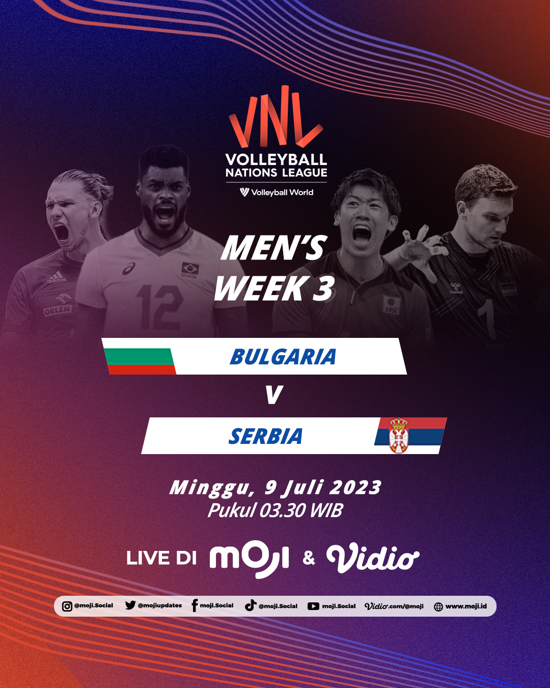 Its MOJI on Twitter: "Pertarungan sengit voli putra! 🇧🇬 Bulgaria vs 🇷🇸 Serbia, siapa yang akan ...