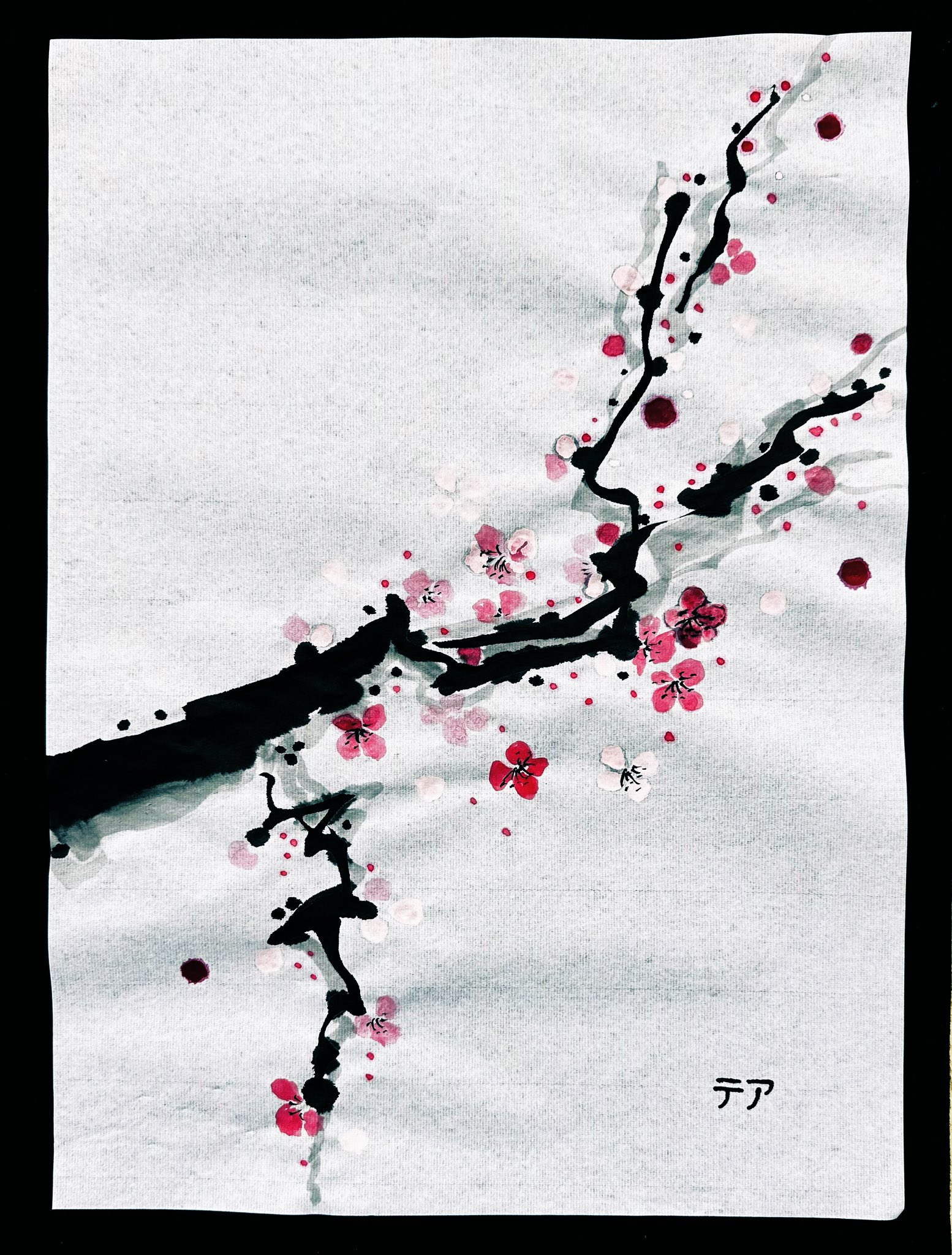 Thea Matins on Twitter: "First time trying a sumi-e ink painting 🤍🖤 #japaneseart #inkpainting # ...