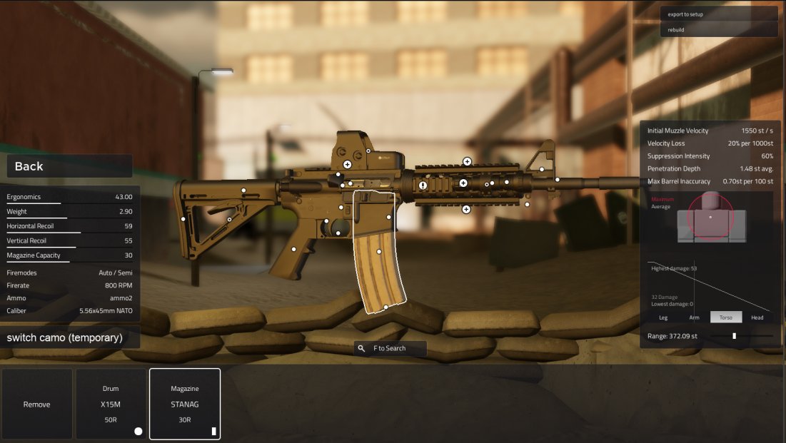 recoildeadline on Twitter: "0.22 Weapon editor view, WIP. You'll be able to see barrel deviation ...