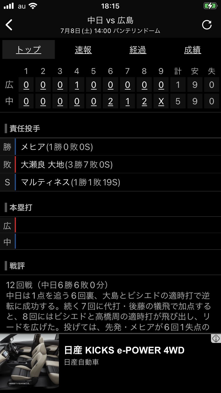 鯉恋好吉 on Twitter: "#carp 当時、首位だった #DeNA に三連勝したのに…何故？現時点で最下位の #Dragons に 2連敗とは…何でなん？と正直、想ってしまった ...