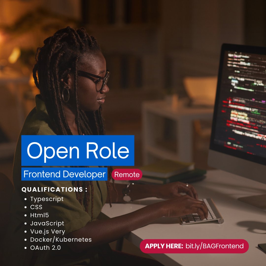 BAG on Twitter: "📢 OPEN ROLES 💼 Apply today ⬇️ a. JavaScript Developer - https://t.co/vN3SaaZkmm ...