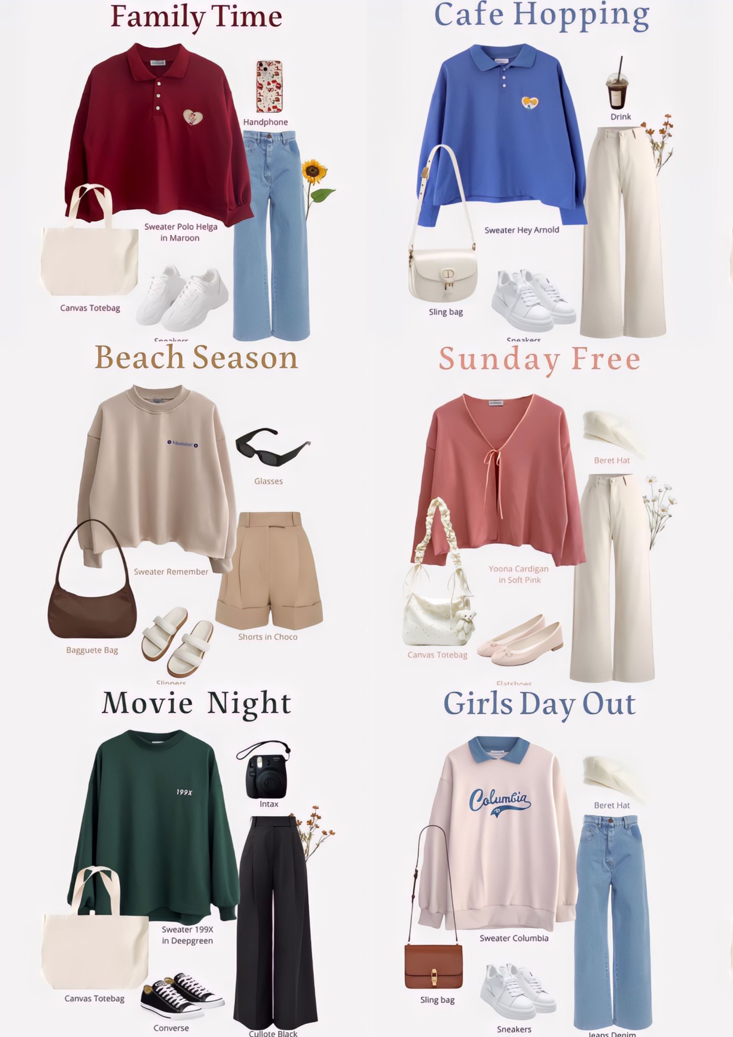 Aesthetic Stuff on Twitter: "Mix and match outfit casual! - a thread - https://t.co/h4T36bqbuY ...