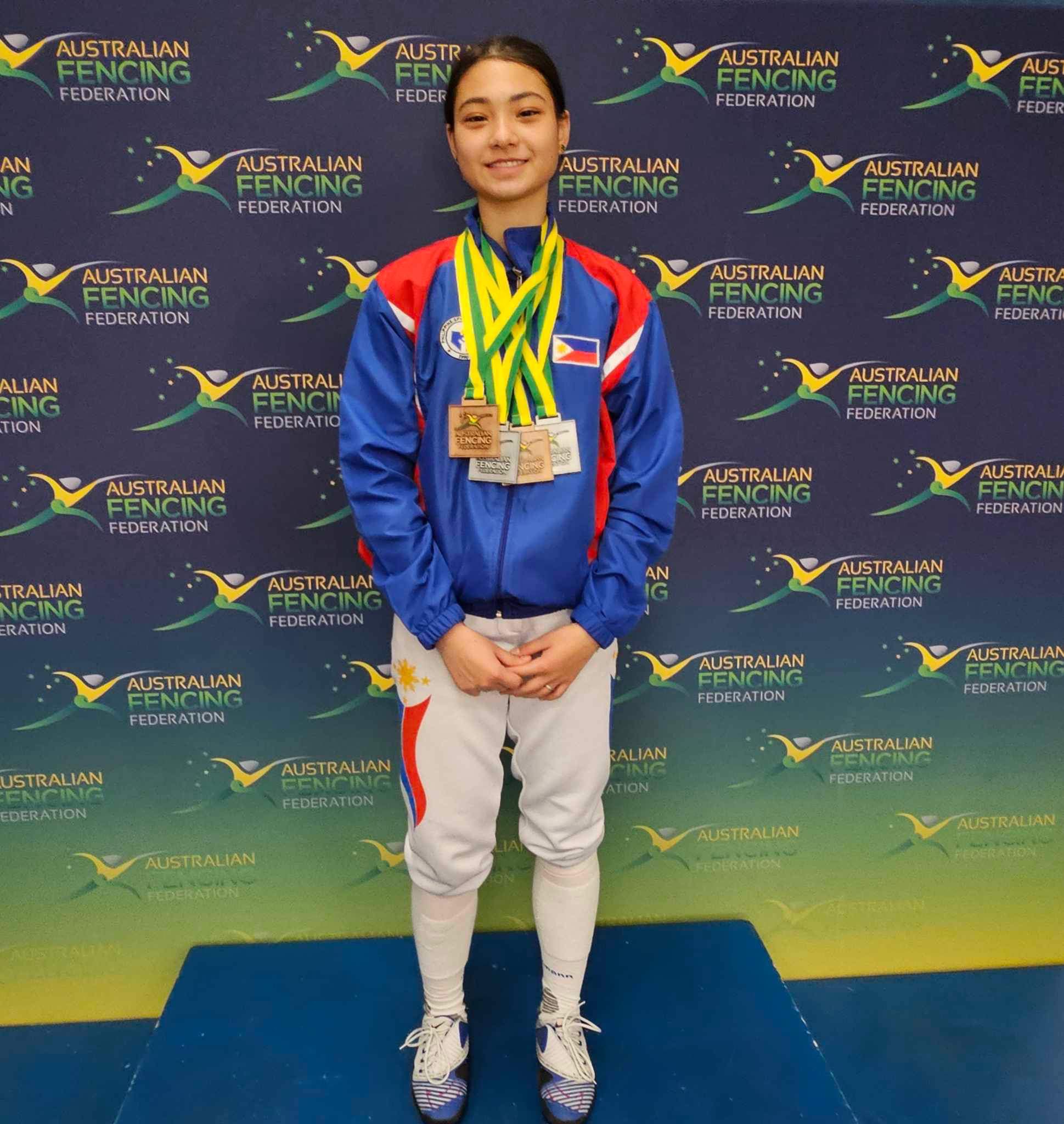 One Sports on Twitter: "Filipina fencer Ashley Mae Harrison copped two silvers and two bronze ...