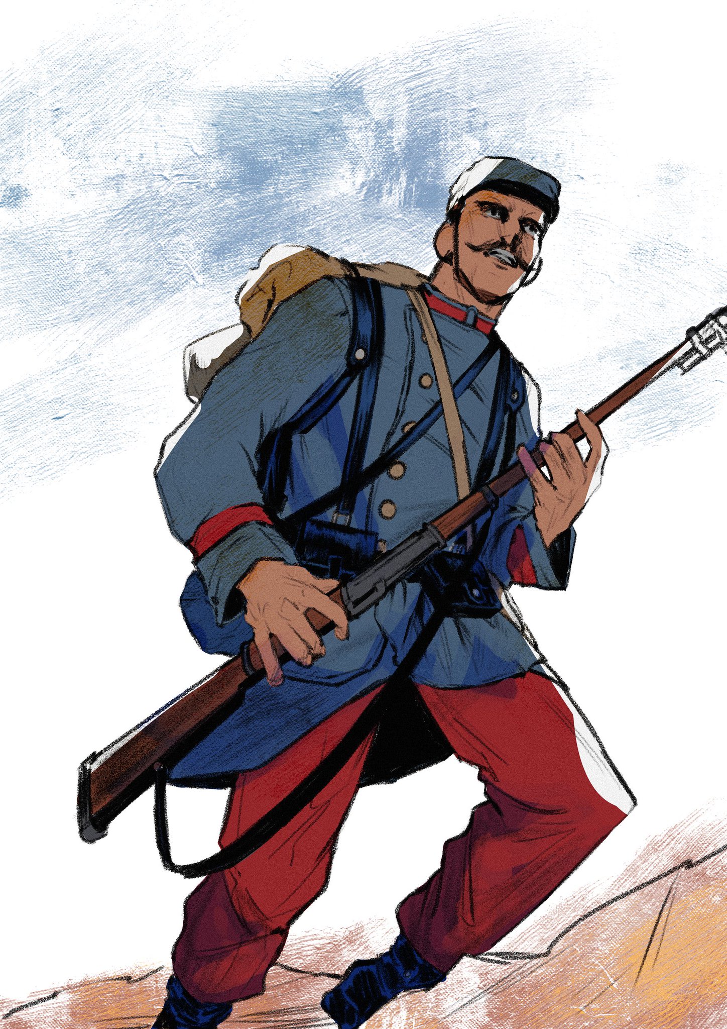 Cartoon Ww1 Soldier With Gun