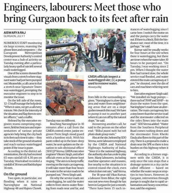 Gmda On Twitter All Concerned Teams Are On Ground To Address Waterlogging Issues During Heavy