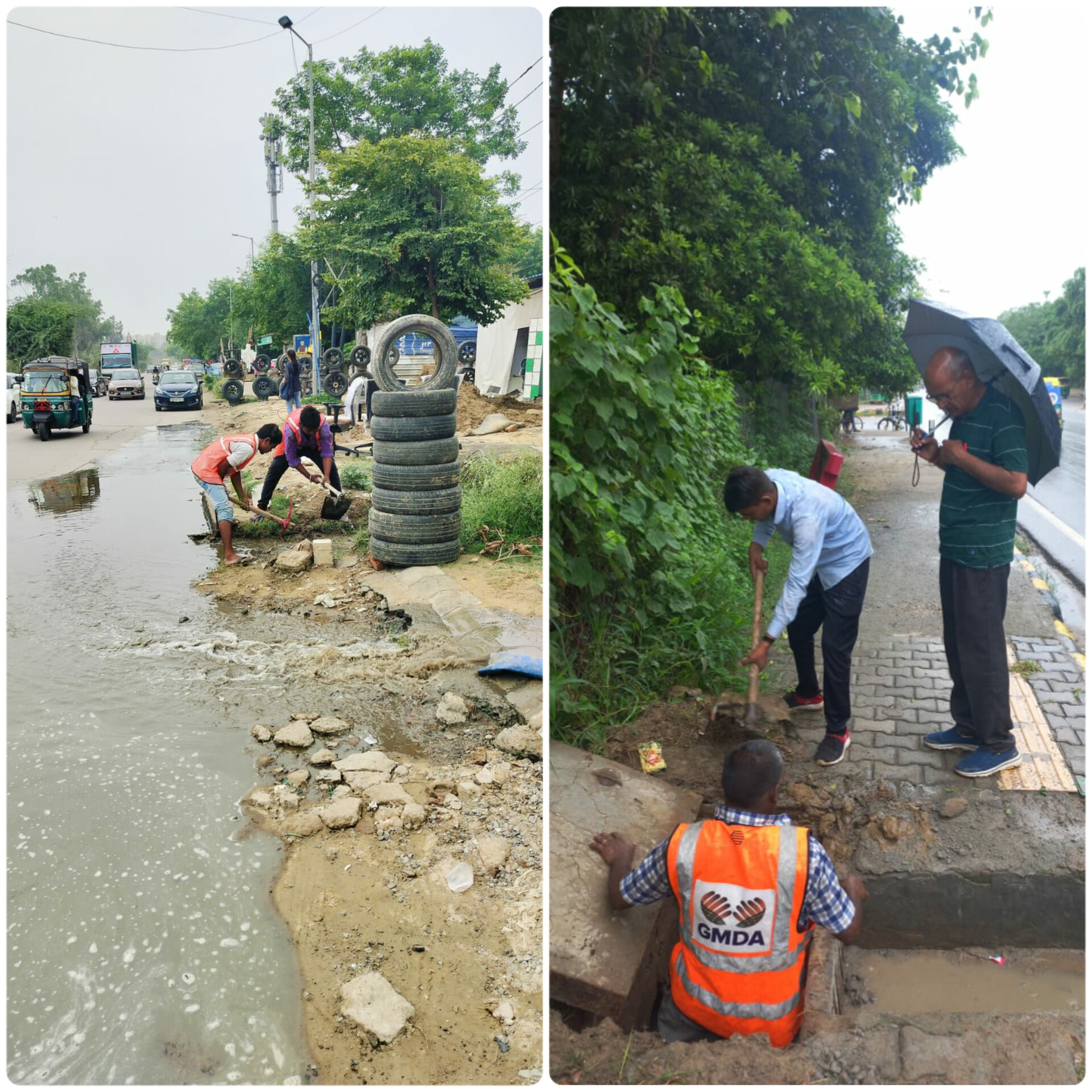 Gmda On Twitter All Concerned Teams Are On Ground To Address Waterlogging Issues During Heavy