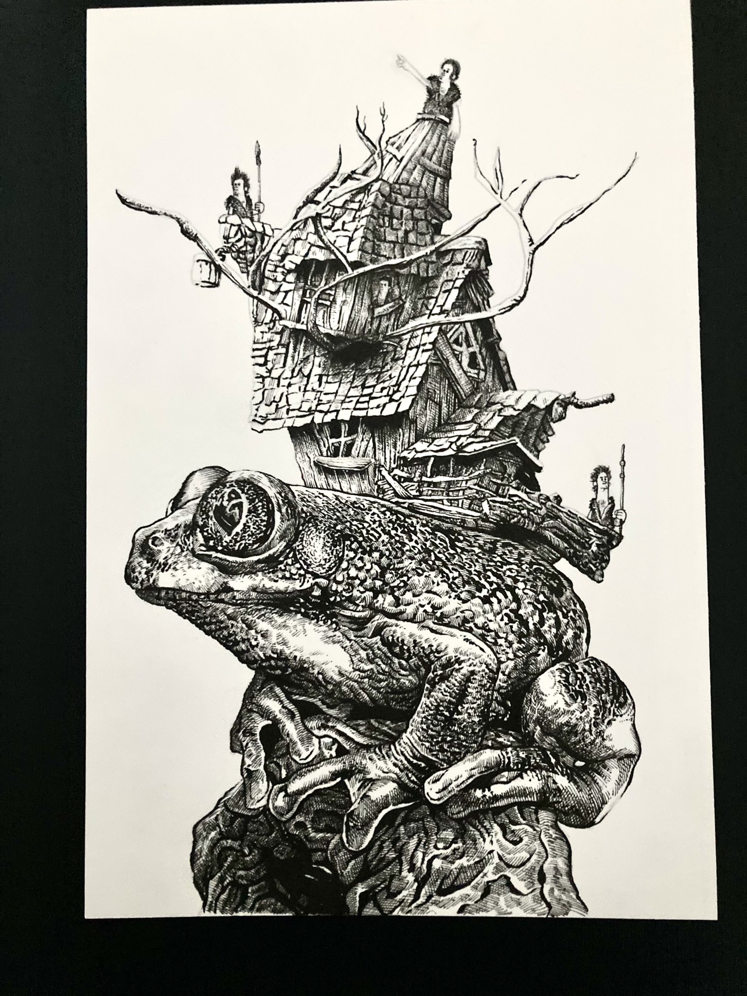 Mark Chilcott on Twitter: "Process. #artwork #inking #brushpen @PentelUK #illustrationart # ...