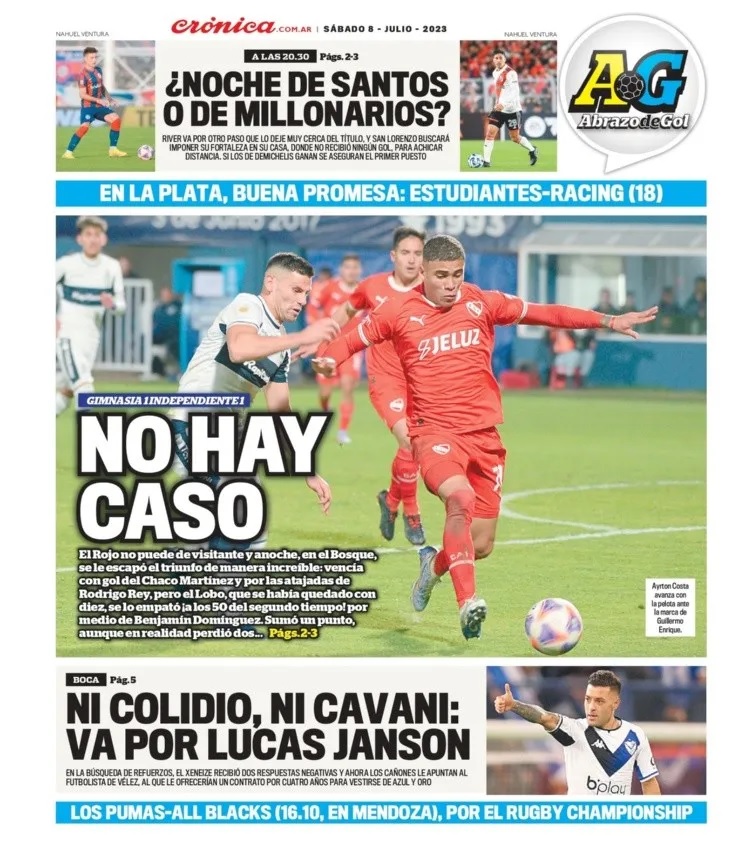 Diario Crónica On Twitter La Tapa De Abrazodegol De Diariocrónica