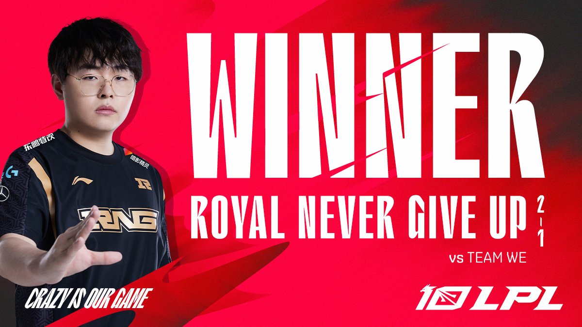 LPL on Twitter: "RNG turns around the series and take it 2-1! A big win as they are so so close ...