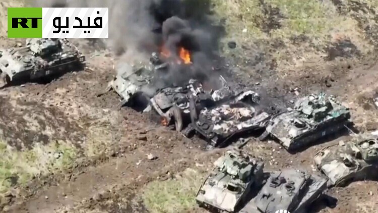 RTARABIC on Twitter: "لقطات جديدة لعملية "إبادة جماعية" لدبابات ومدرعات غربية في منطقة العملية ...