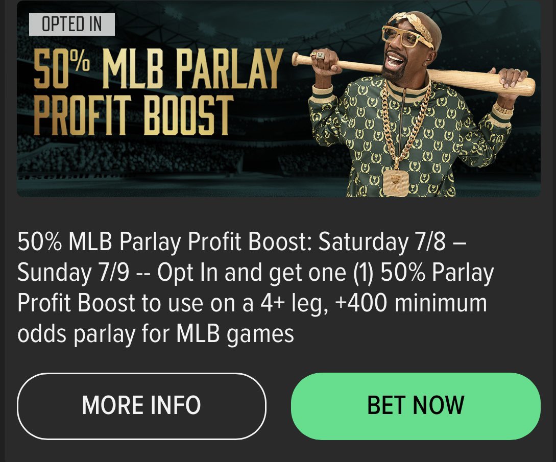 MJC Locks on Twitter: "⚾️ Caesar’s MLB 50% Parlay Boost (+1210 💎) 🧪 Collab with my guy @NYCodds ...