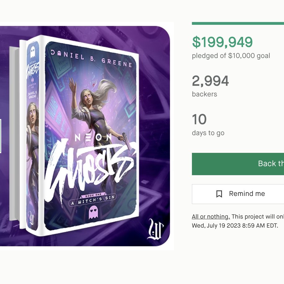 Wraithmarked Creative on Twitter: "Literally INCHES away from $200k on our Neon Ghosts ...